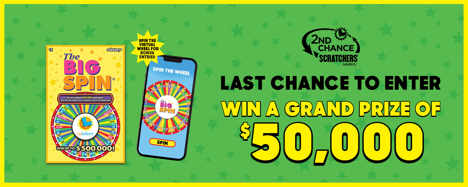 The Big Spin® Scratchers® 2nd Chance Bonus Draw