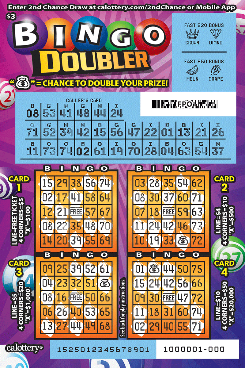 Bingo Doubler 1524 California State Lottery Bingo Doubler 1524 California State Lottery