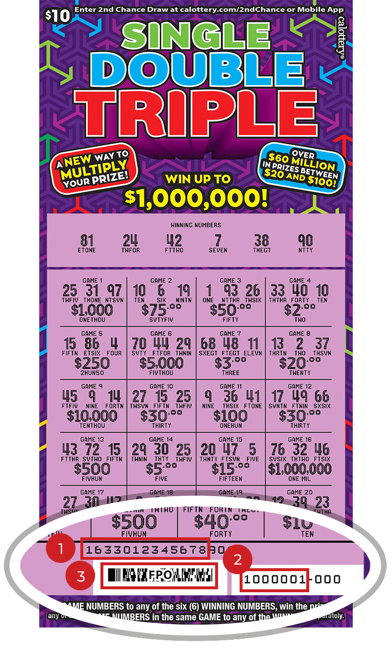 Single Double Triple (1633) | California State Lottery