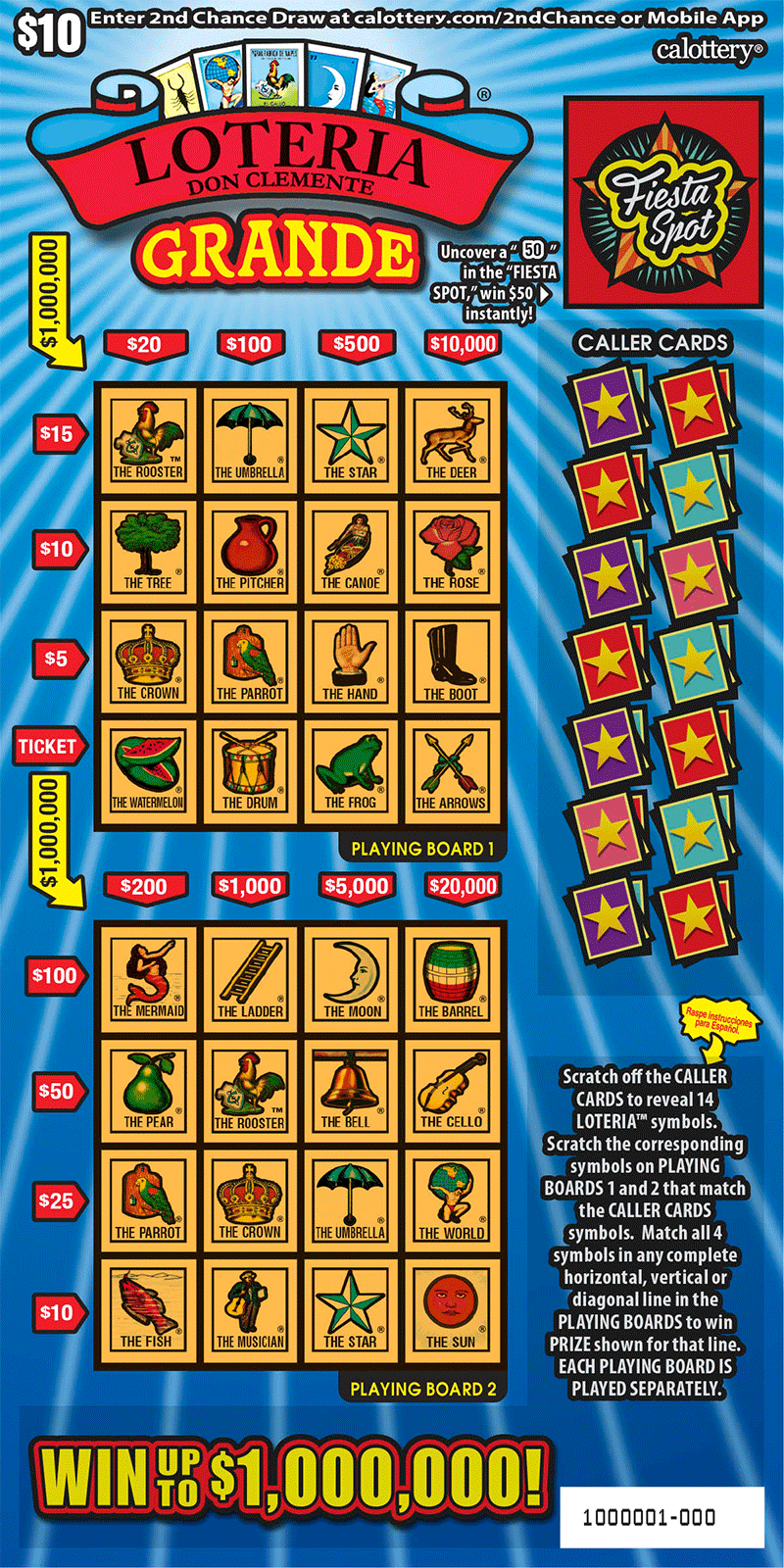 LOTERIA™ GRANDE (1641) | California State Lottery LOTERIA™ GRANDE (1641) | California State Lottery
