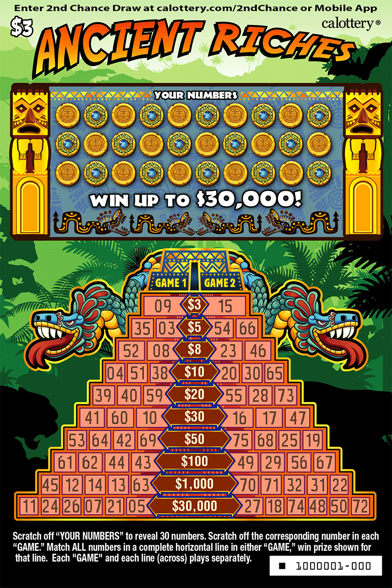 1464 - Ancient Riches - California Lottery by ScratchSmarter